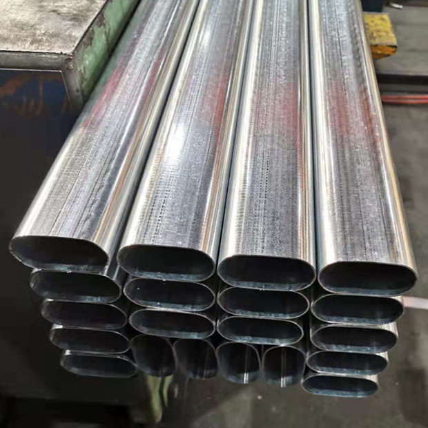 Q235 Flat Oval Steel Tube 1m-12m Hollow Section 0.5mm-60mm